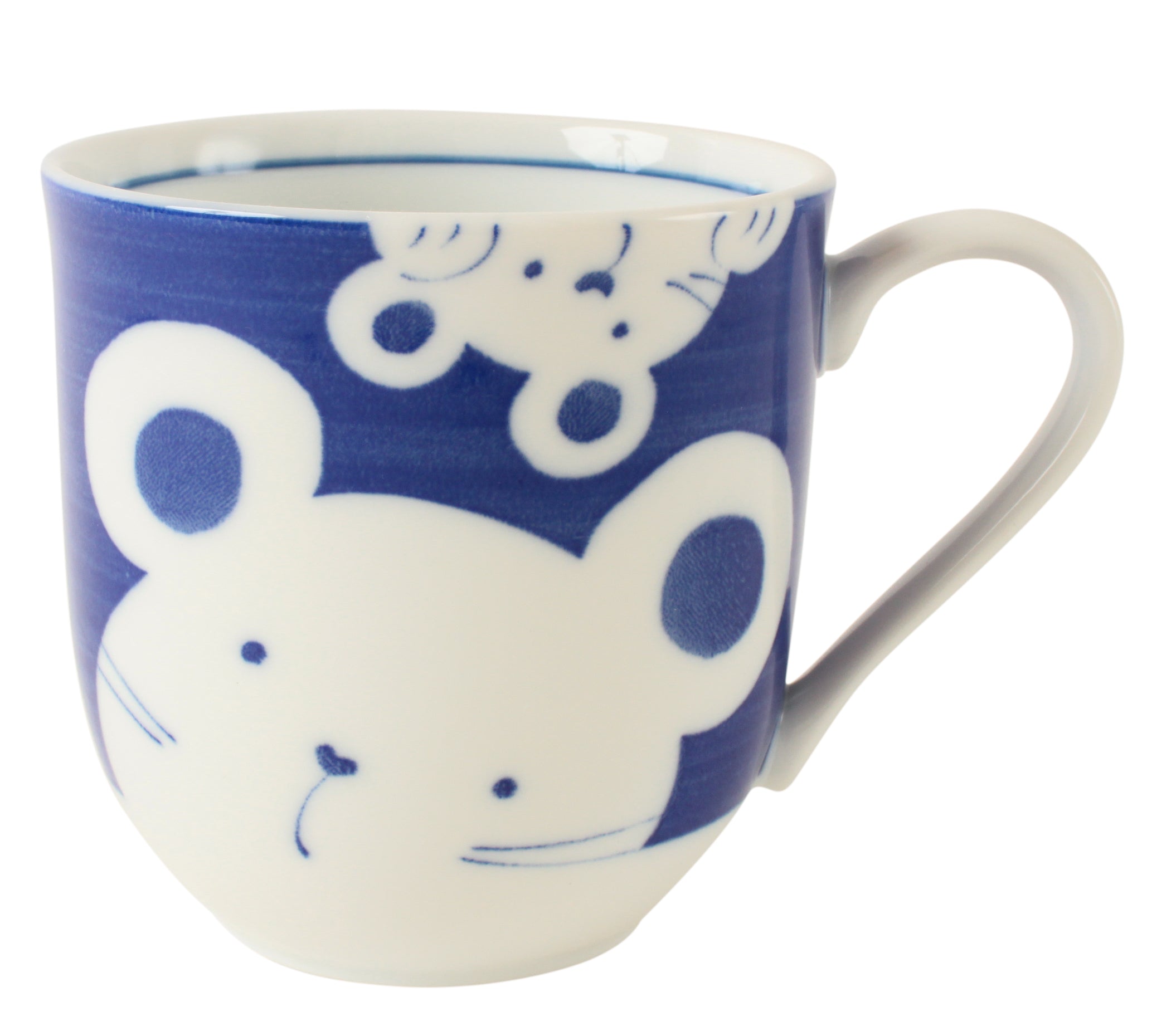 Mino Ware Japanese Ceramic Mug Cup Parent-Child Ema Mouse Made in Japa ...