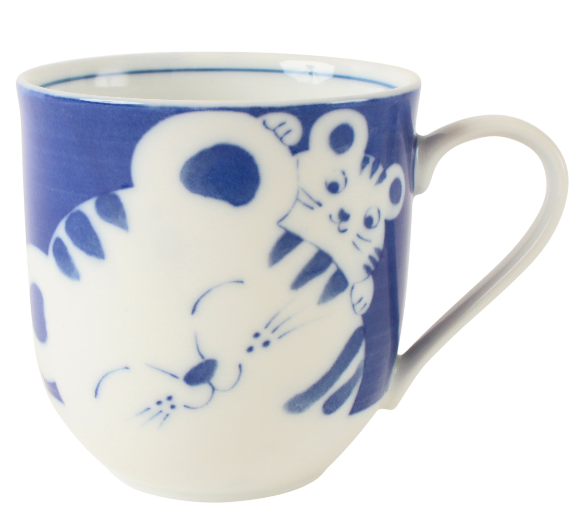 Mino Ware Japanese Ceramic Mug Cup Parent-Child Ema Tiger Made in Japa ...