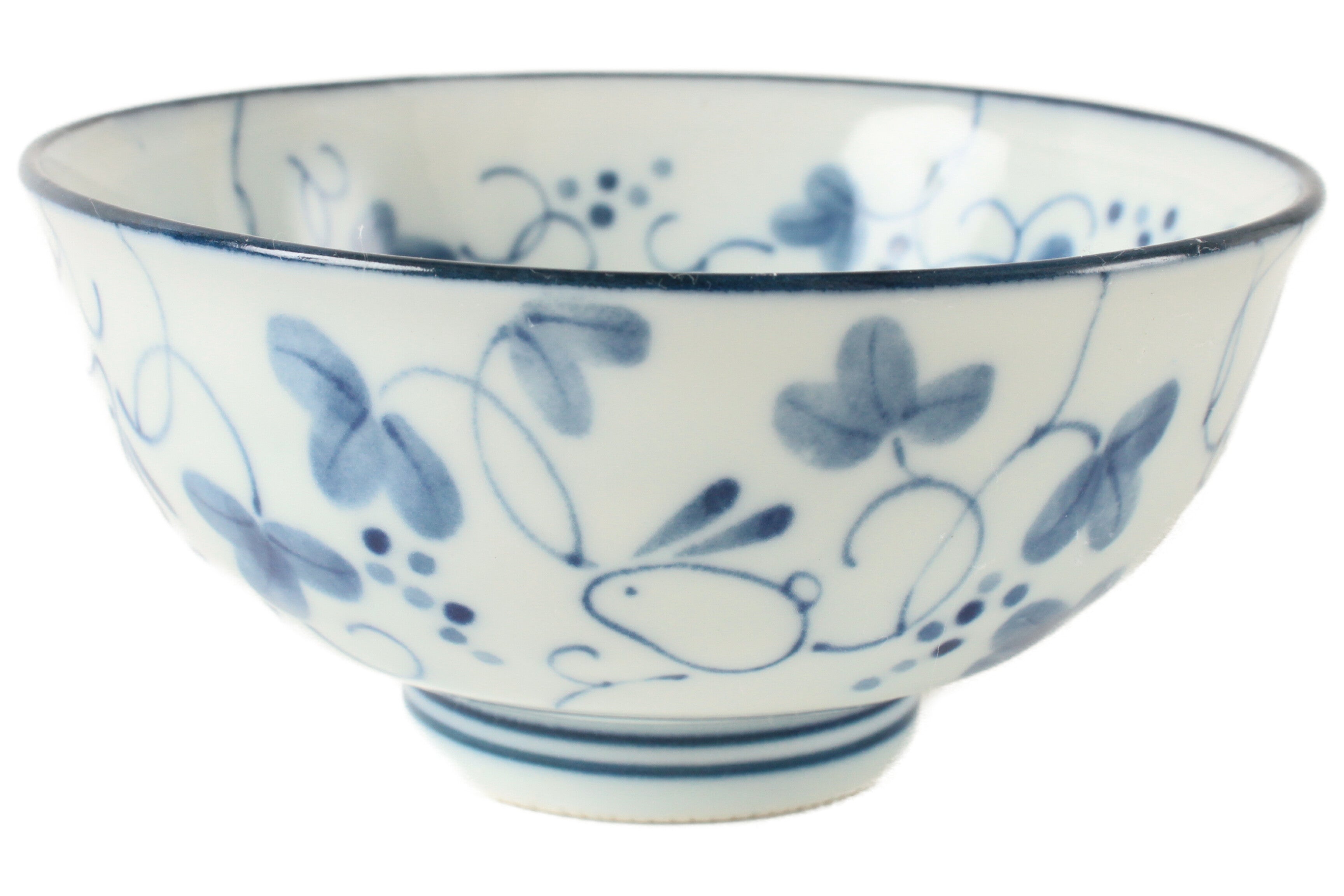 Mino ware Japanese Ceramics Rice Bowl Rabbit & Leaf made in Japan ...